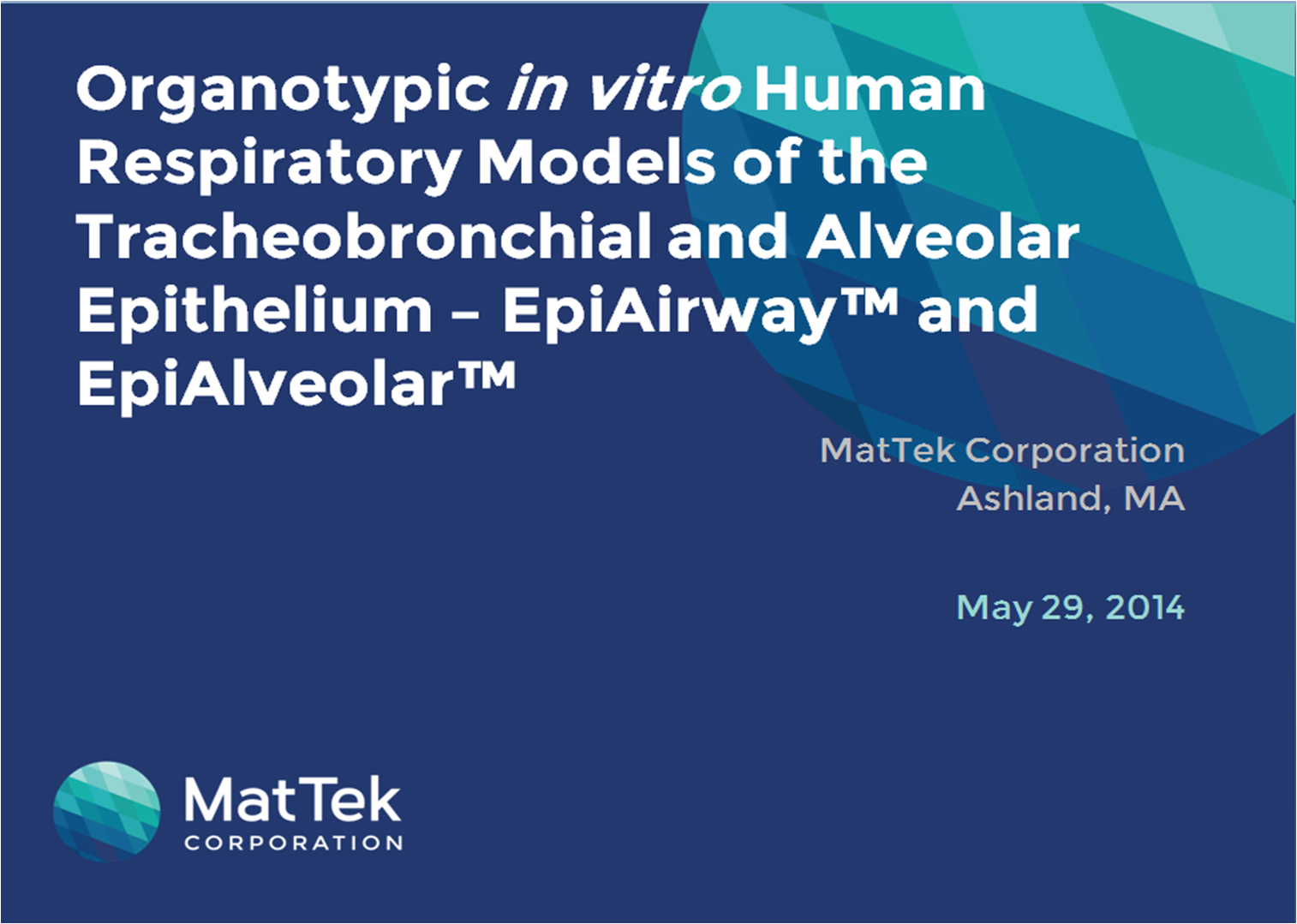 MISSED OUR RECENT WEBINAR? WATCH IT ONLINE! • Mattek - Part of Sartorius